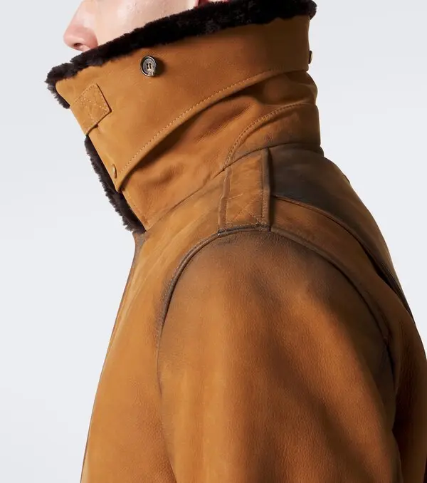 Acne Studios Shearling-trimmed Leather Blouson Jacket