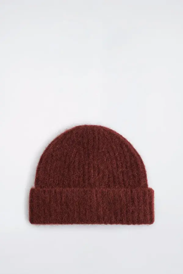 Cos Ribbed-knit Beanie - Red