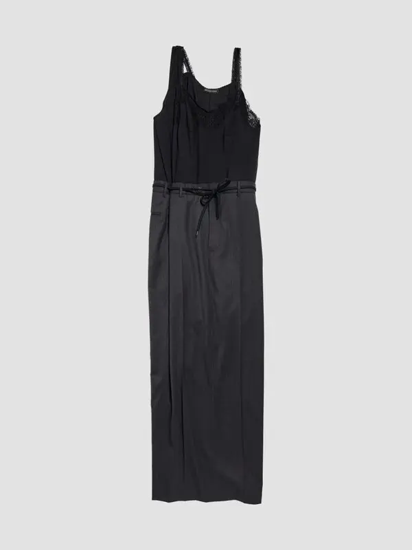 Balenciaga Patched Slip Dress - Black