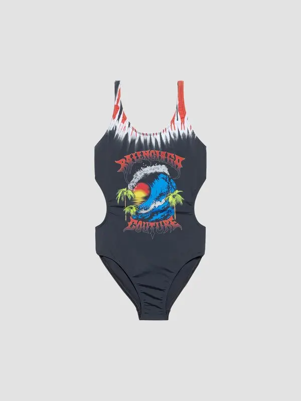 Balenciaga Extreme Tie Dye Swimsuit - Black