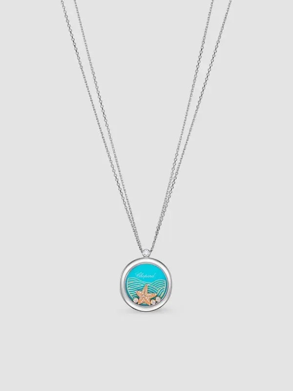 Chopard Happy Diamonds Happy Sport 18k Two-tone Gold, 0.35 Tcw Diamond & Onyx Starfish Pendant Necklace - Multi
