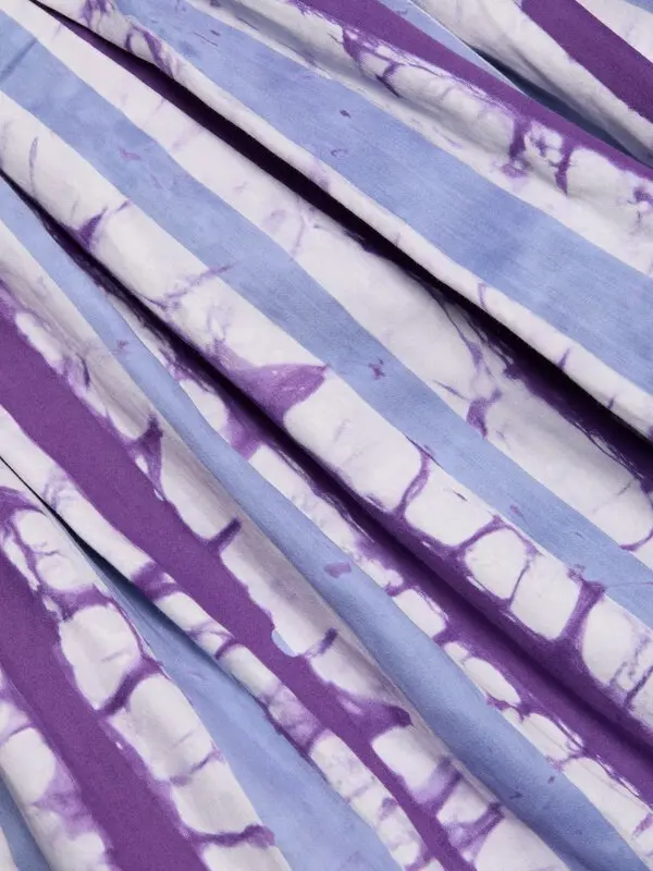 BUSAYO Tejumola Tie-dye Striped Cotton Midi-skirt