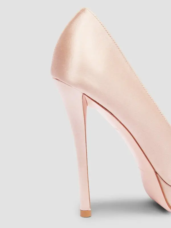 ROGER VIVIER 120mm Flower Embellished Buckle Satin Pumps
