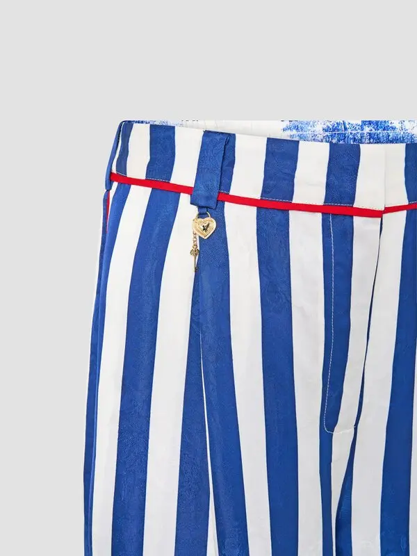 Camilla Striped Wide-leg Pants