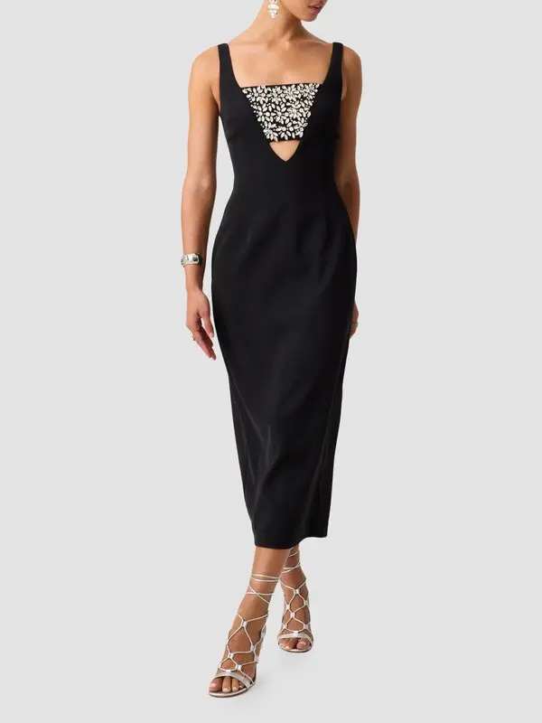 Ramy Brook Kessley Embellished Sheath Midi Dress