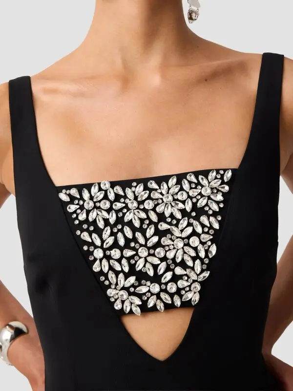Ramy Brook Kessley Embellished Sheath Midi Dress
