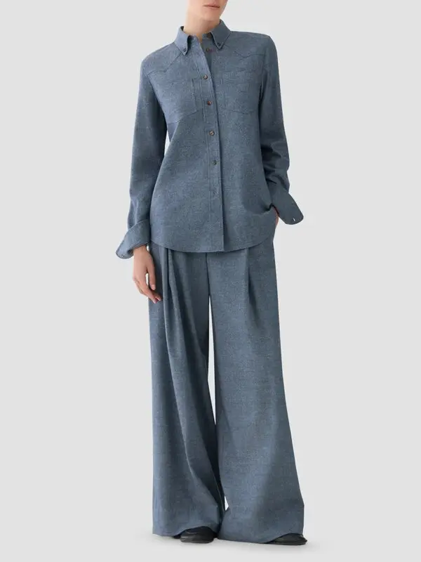 Lafayette 148 New York Astor Pleat-front Wide-leg Pants