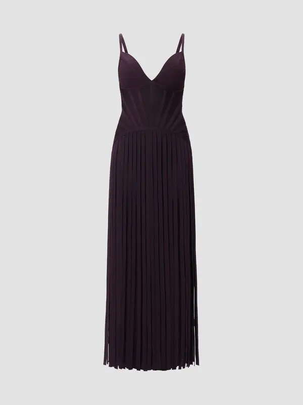Herve Leger Della Bandage Fringe Gown