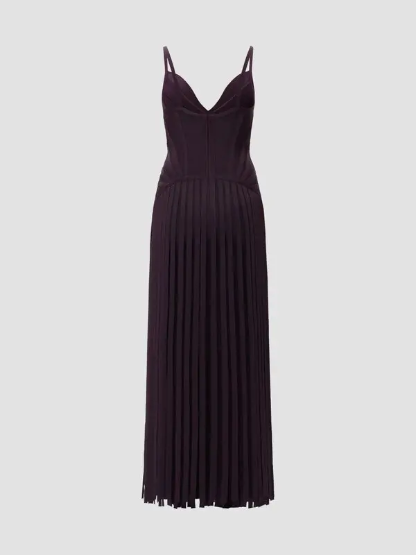 Herve Leger Della Bandage Fringe Gown