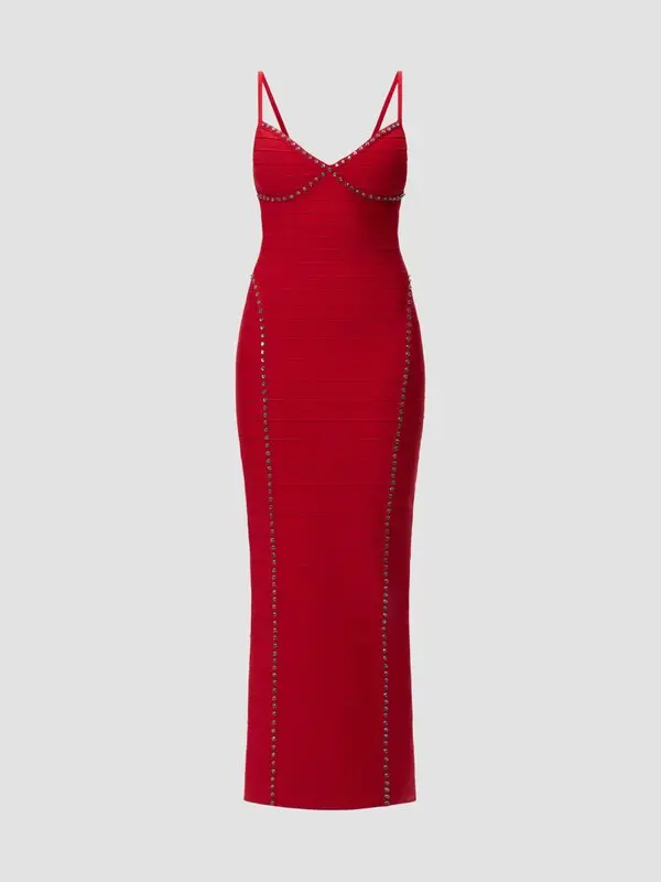 Herve Leger Daniella Embellished Bandage Gown