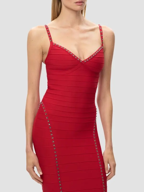 Herve Leger Daniella Embellished Bandage Gown