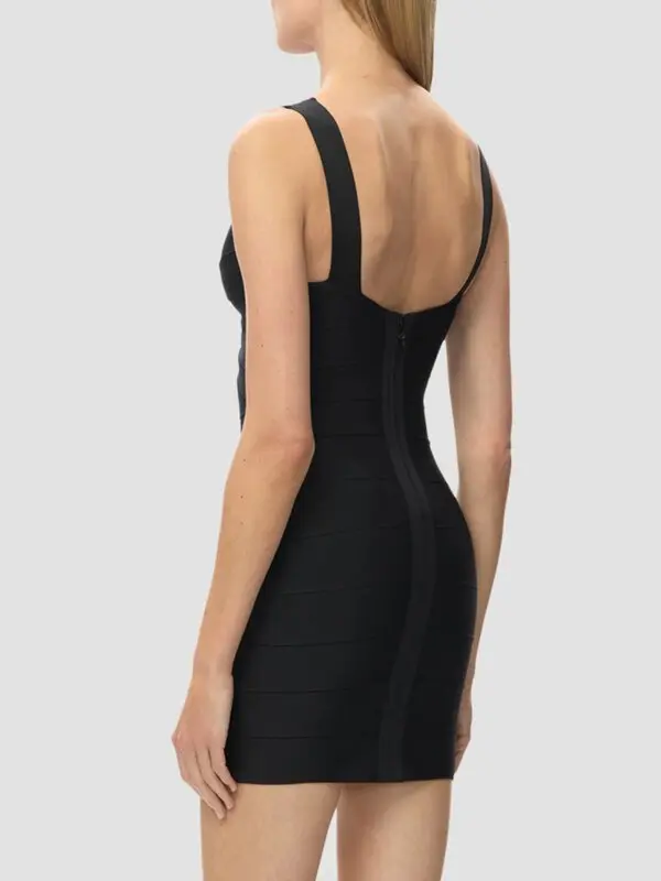 Herve Leger Noir Bandage Mini Dress