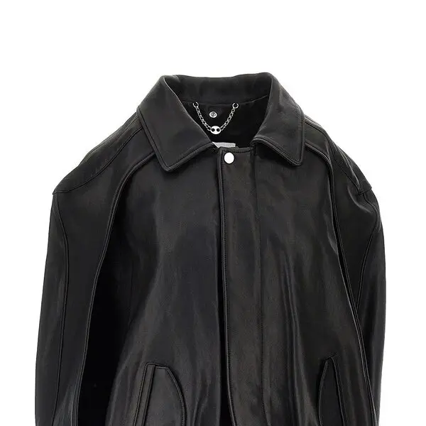 Rabanne Nappa Leather Bomber Cape