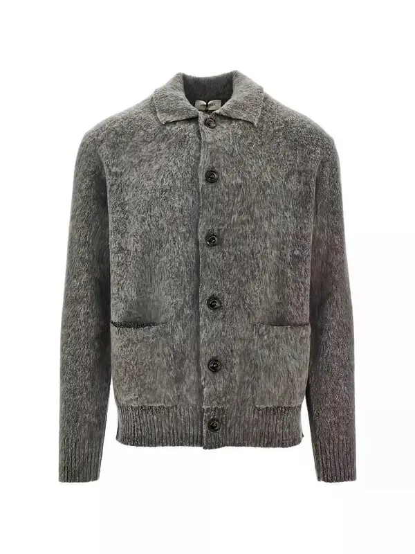 PIACENZA CASHMERE 1733 Brushed Button-up Cardigan - Grey