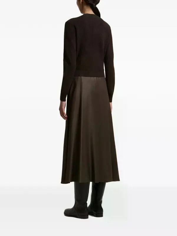 Peserico Mixed-media Lamé-stripe Maxi Dress