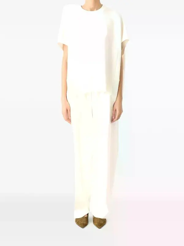 MEIMEIJ Elasticated-waistband Wide-leg Trousers
