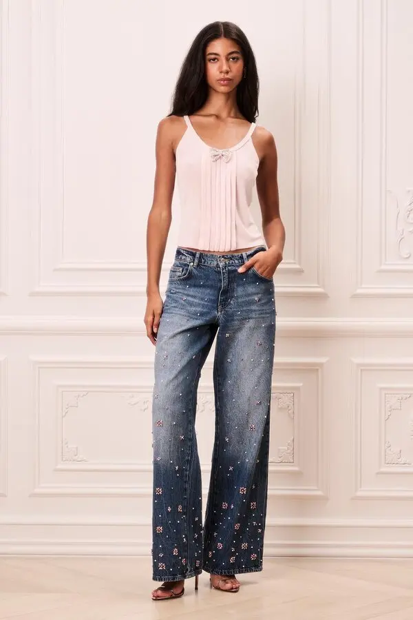 LoveShackFancy Bambie Bejeweled Jean