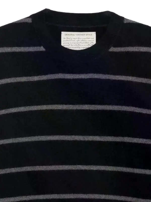 ORIGINAL VINTAGE Winston Striped Crew Neck Sweater