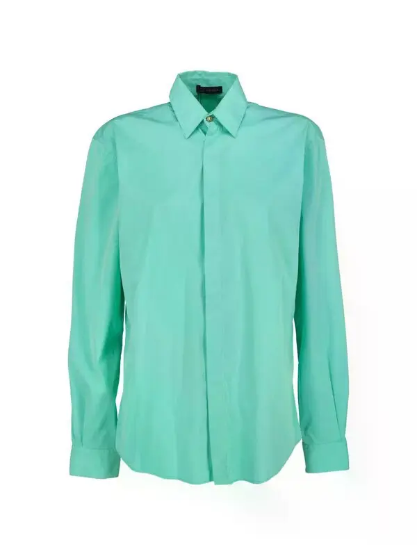 Versace Medusa Head Button Shirt - Blue
