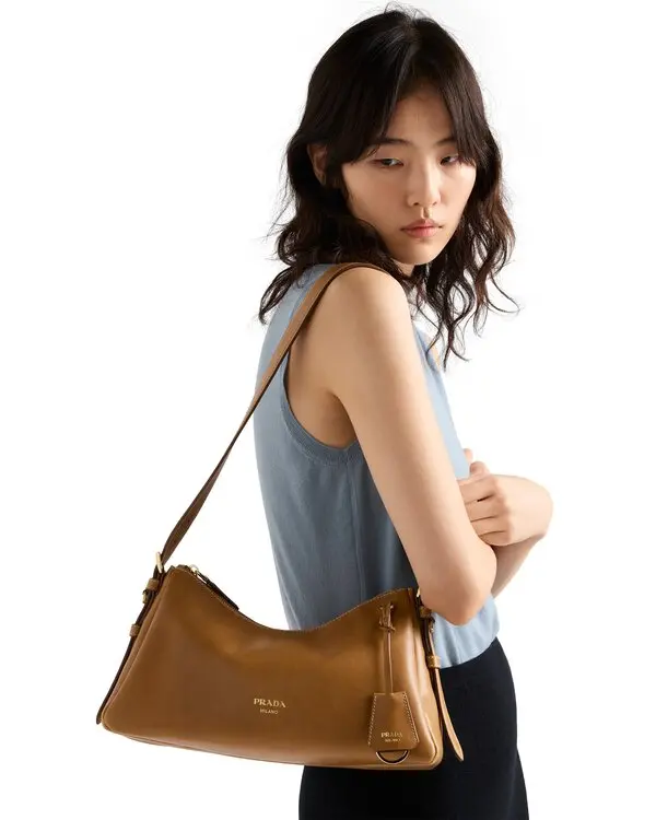Prada Aimée Medium Leather Shoulder Bag