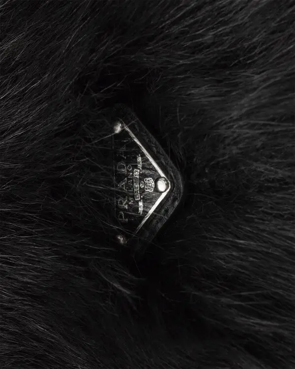 Prada Shearling Smartphone Pouch