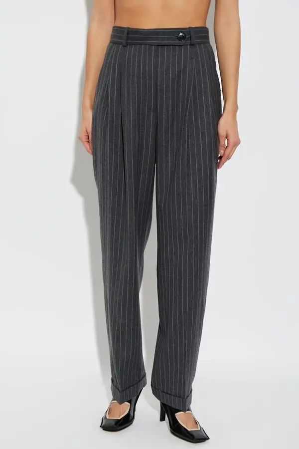 THE MANNEI Wool Trousers With Turned-up Hems