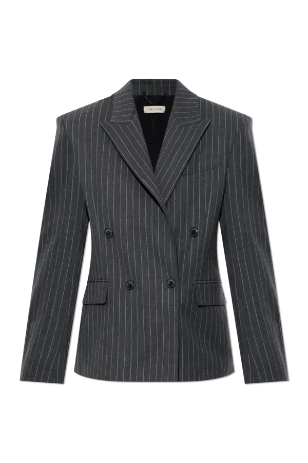 THE MANNEI Wool Blazer With Pinstripe Pattern