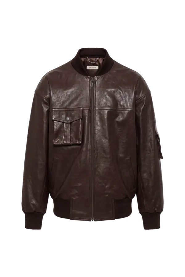 THE MANNEI Bomber’ Leather Jacket