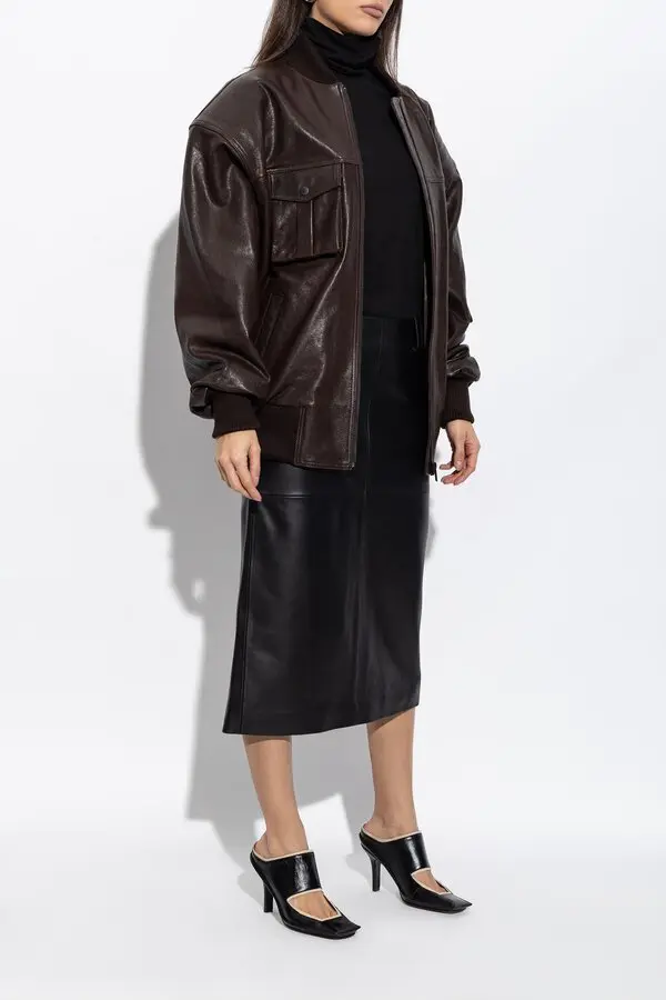 THE MANNEI Bomber’ Leather Jacket