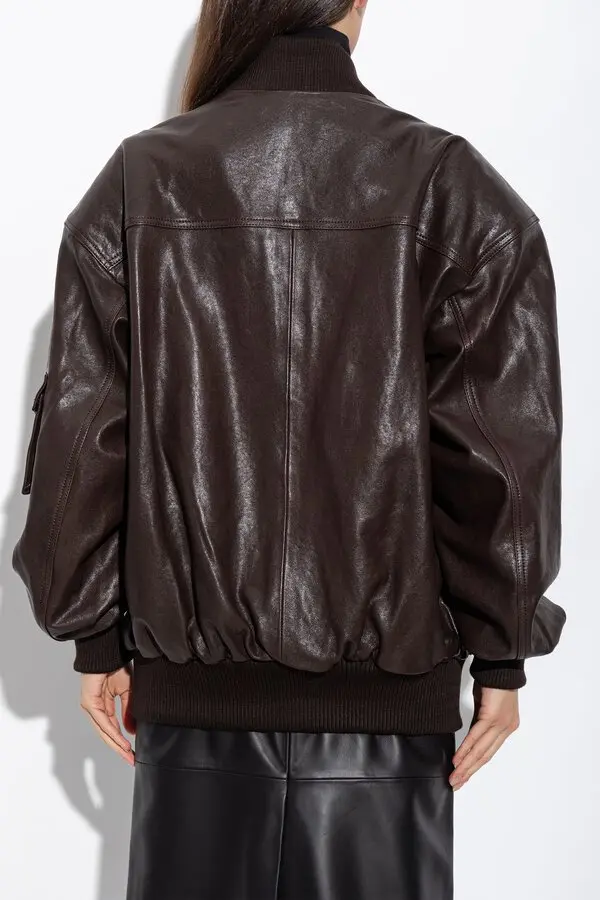 THE MANNEI Bomber’ Leather Jacket