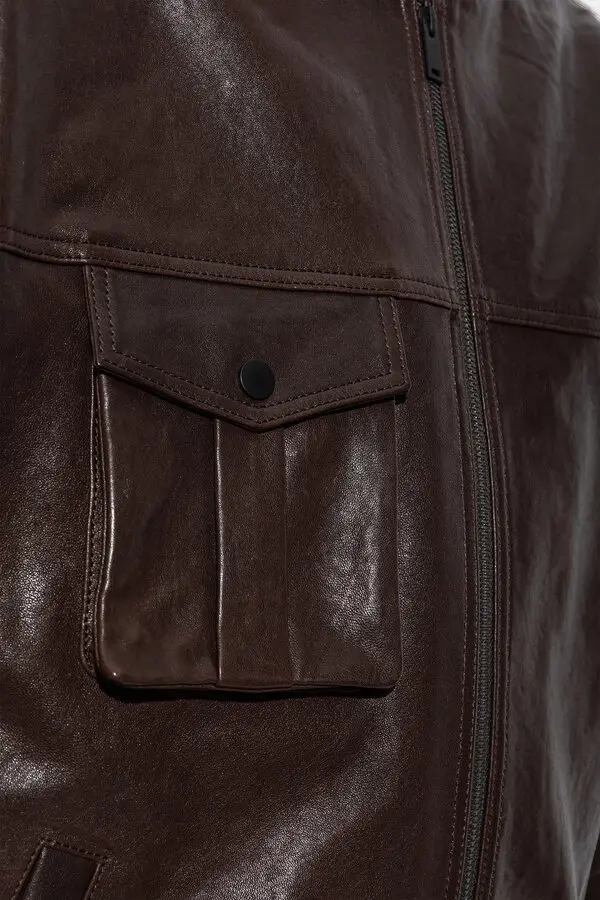 THE MANNEI Bomber’ Leather Jacket