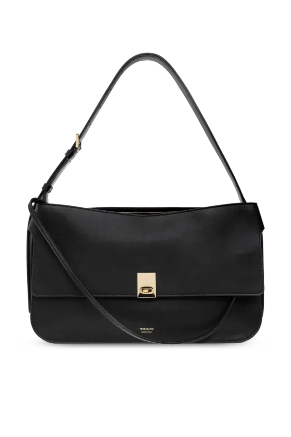 FERRAGAMO Cara Medium’ Shoulder Bag - Black