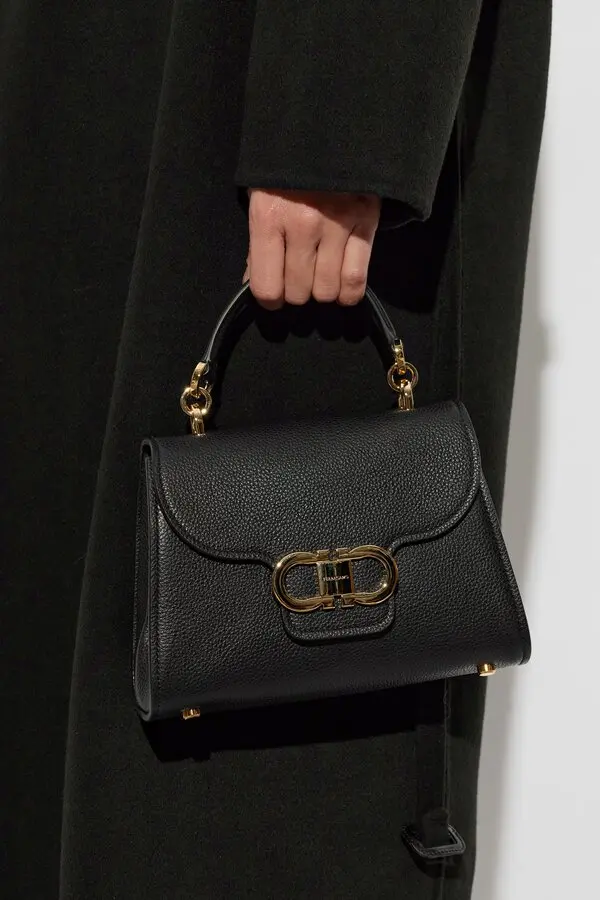 FERRAGAMO Leather Handbag ‘double
