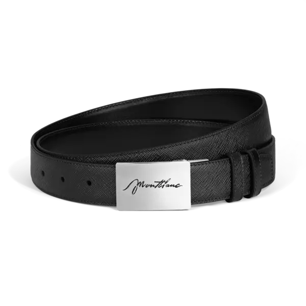 Montblanc Sartorial Leather 30mm Plate Buckle Reversible Belt