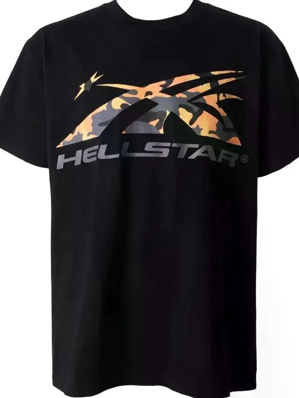 HELLSTAR Camo-print Logo-print T-shirt