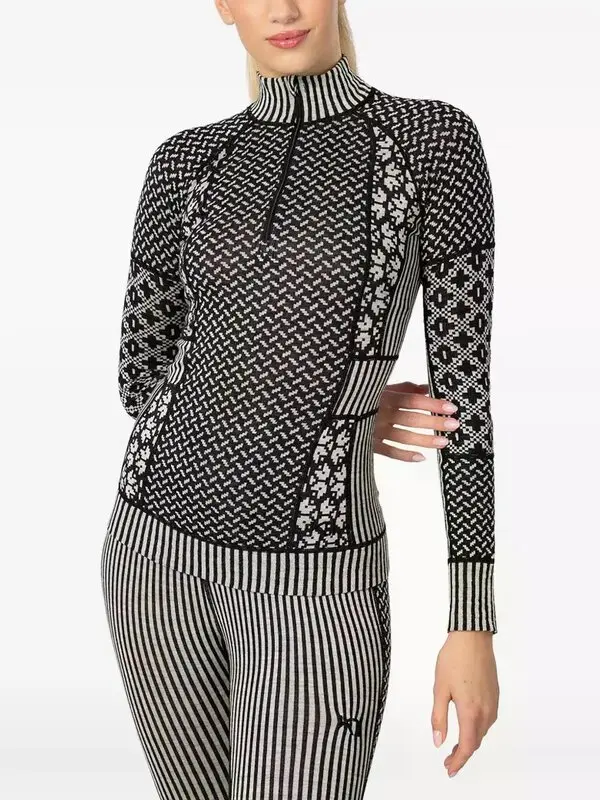 Kari Traa Patterned Half-zip Top