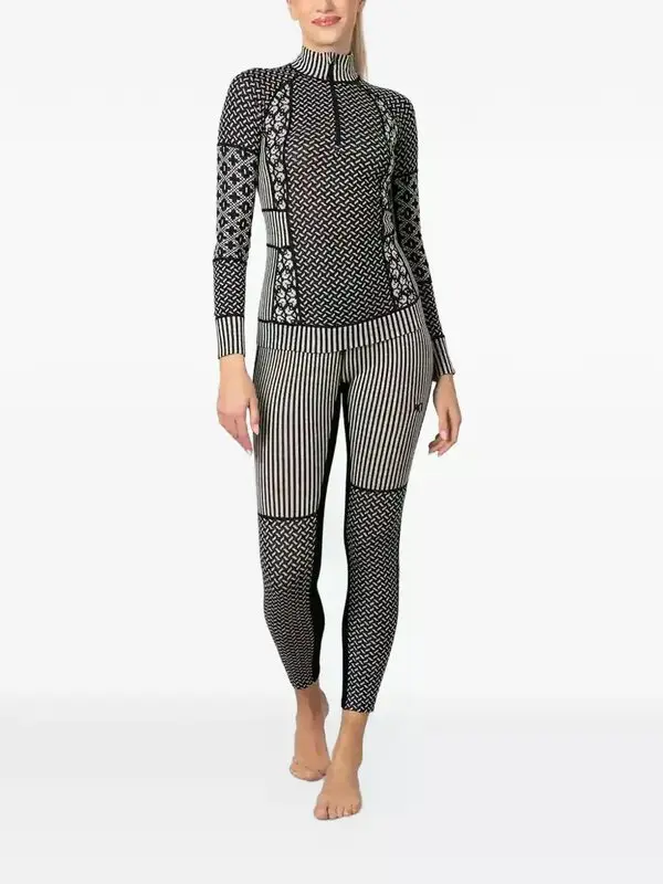 Kari Traa Patterned Half-zip Top