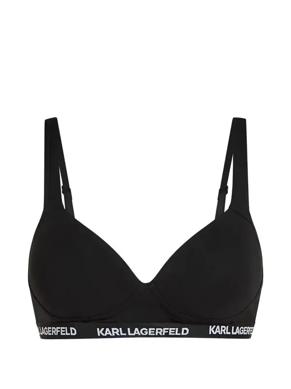 Karl Lagerfeld Logo Padded Bra