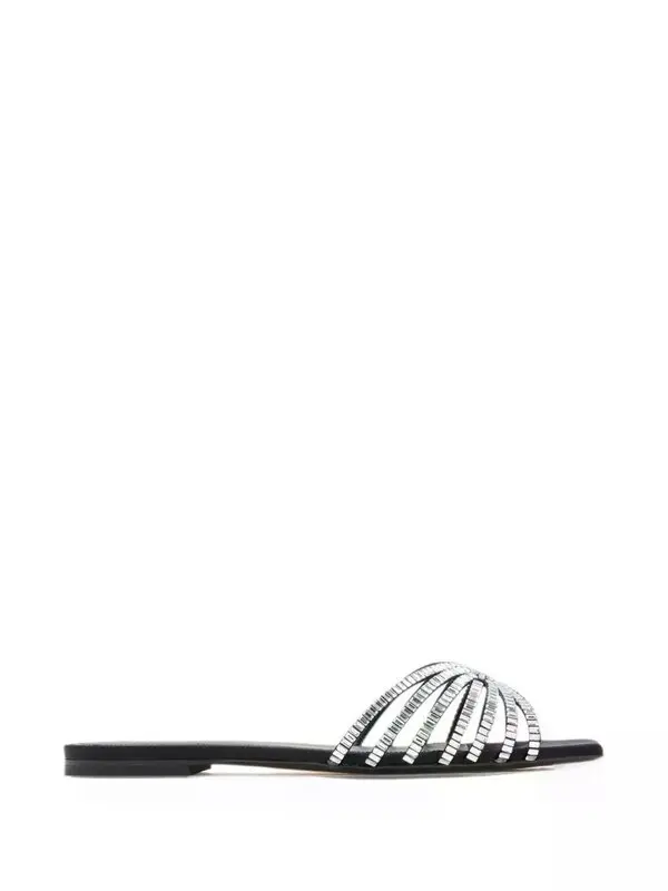 ALEVI MILANO Crystal-embellished Satin Sandals