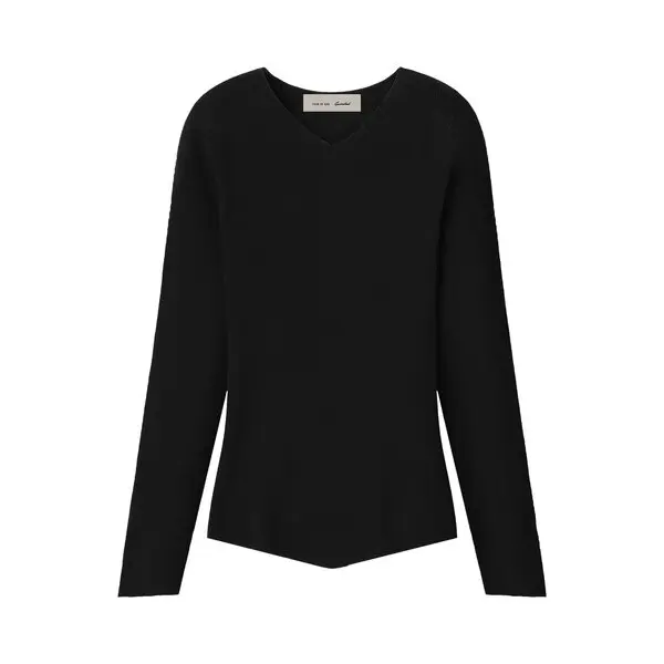Fear Of God Rib Knit Chevron V-neck 'vintage - Black