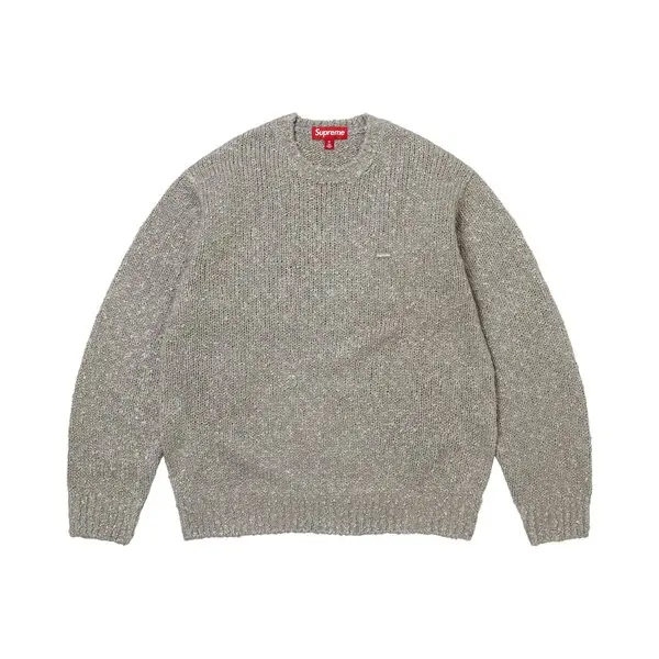 Supreme Bouclé Small Box Sweater - Grey