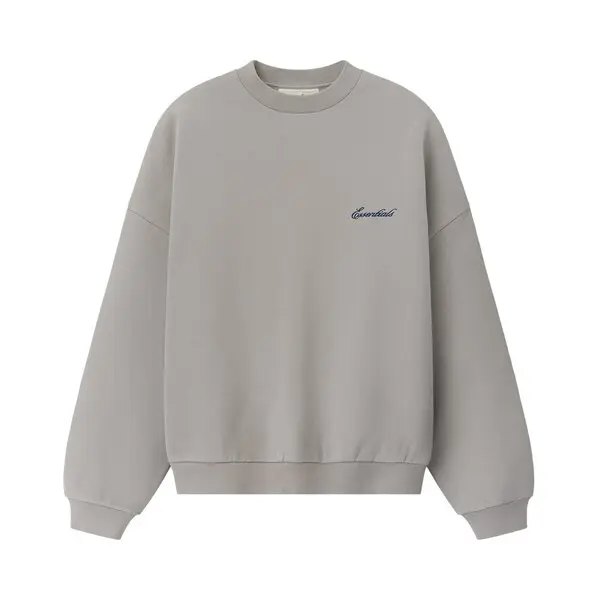 Fear Of God Signature Lounge Crewneck Sweatshirt 'stone - Grey