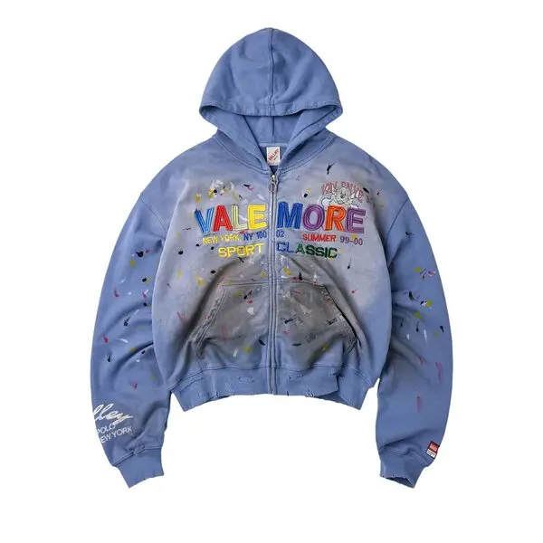 VALE FOREVER Sunday Zip Up Hoodie - Blue