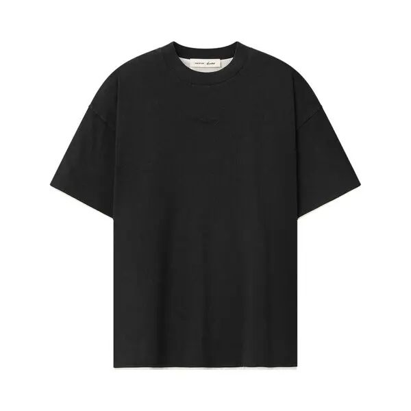 Fear Of God Classic Double Layer Tee 'washed Vintage - Black