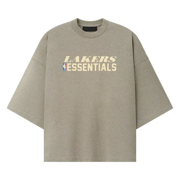 Fear Of God Lakers Merch Tee 'seal Heather