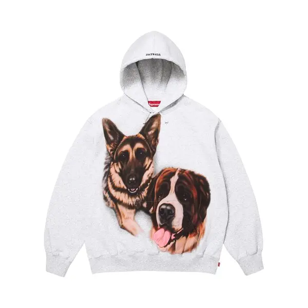 Supreme Dogs Hooded Sweatshirt 'ash - Grey