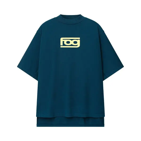 Fear Of God Panelled Modern Tee 'washed Night Sea