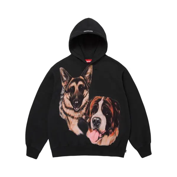 Supreme Dogs Hooded Sweatshirt - Black