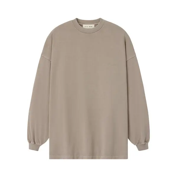 Fear Of God Signature 90s Relaxed Long Sleeve Tee 'washed Stone