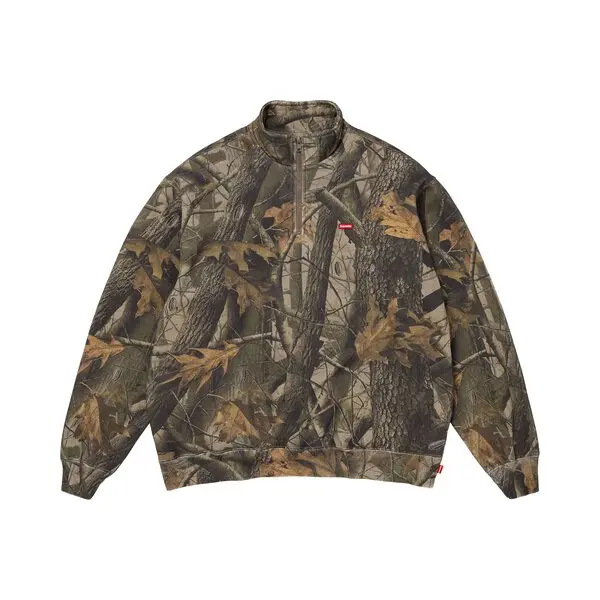 Supreme Small Box Half Zip Pullover 'realtree Hardwoods Camo - Green